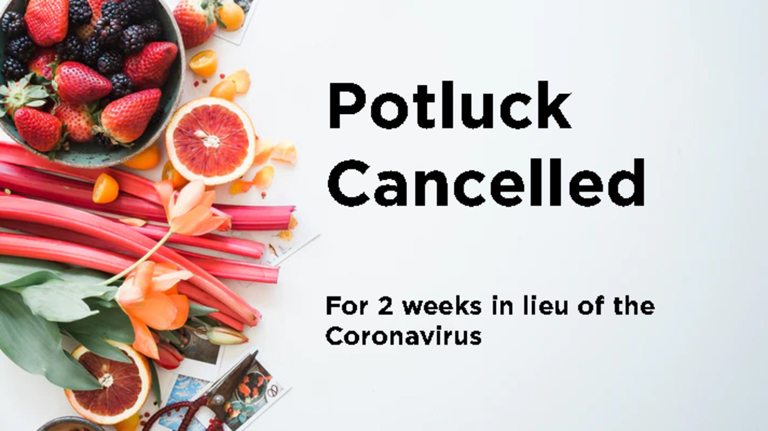 Potluck Cancelled - Sydney Chinese Seventh-day Adventist Church