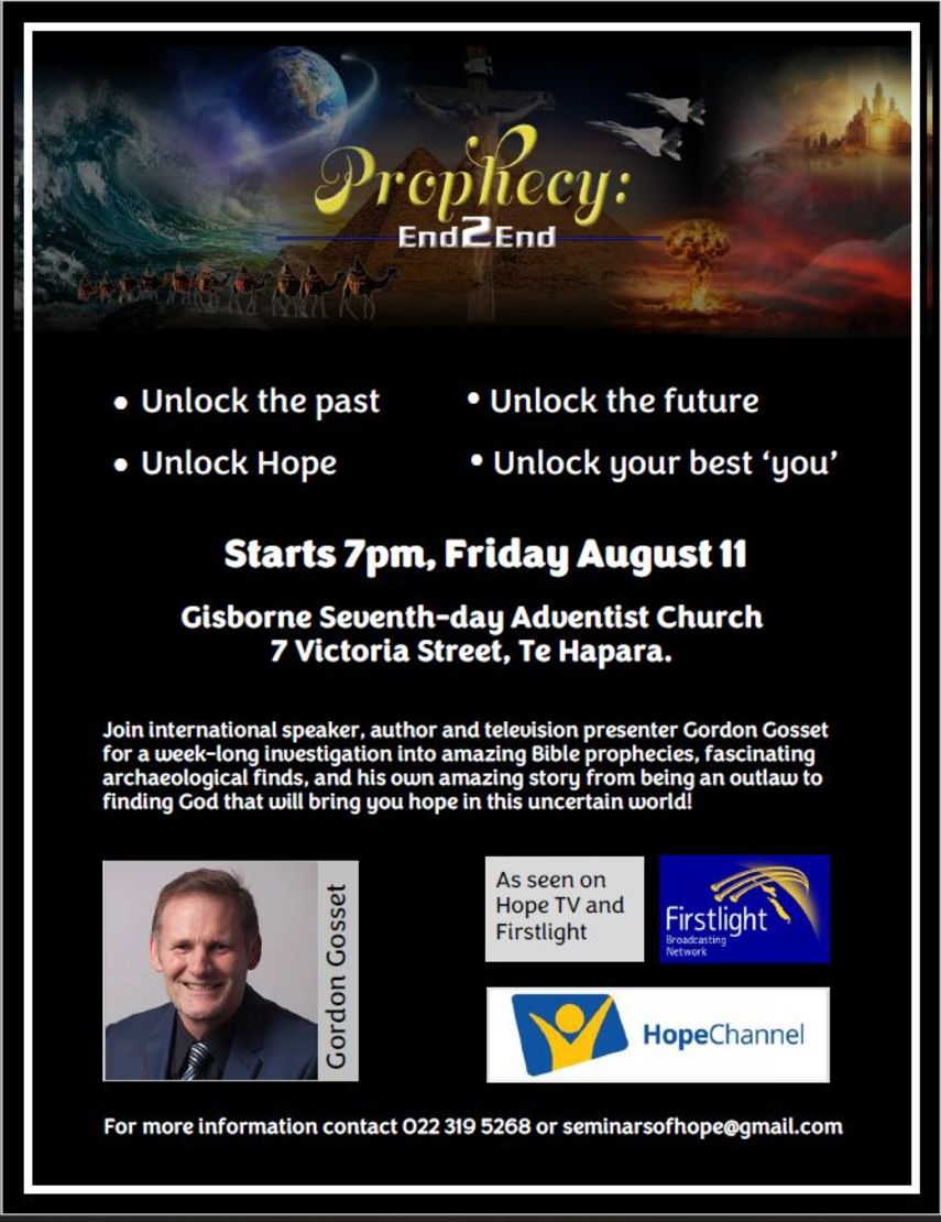 Prophecy End 2 End - Gisborne Adventist Church