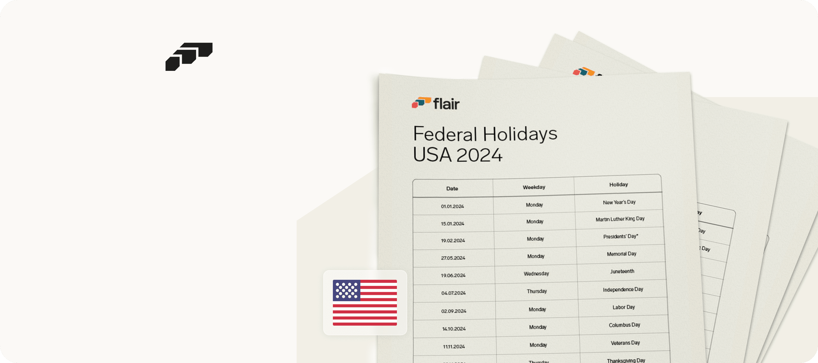 US Federal Holidays 2024 | flair.hr