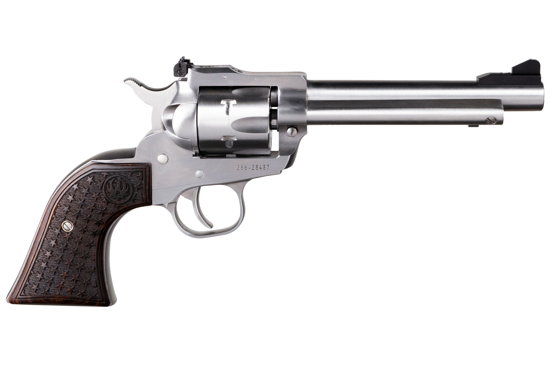 Ruger Single-Six Convertible 22LR/22WMR T-Bone LMT Ed, Stainless Steel ...