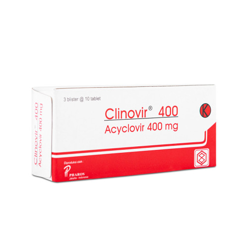 Clinovir 400 mg 10 Tablet - Manfaat, Kandungan, Dosis, dan Efek Samping