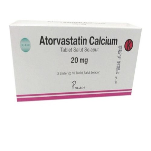 Atorvastatin 20 mg 10 Tablet Pharos - Manfaat, Kandungan, Dosis, dan ...