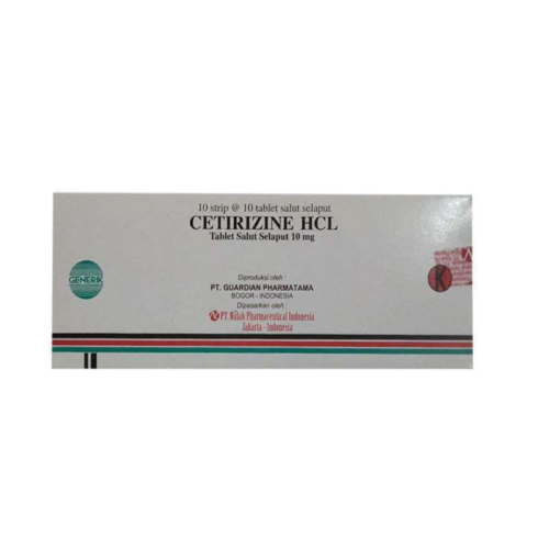 Cetirizine 10 mg 10 Tablet Nulab - Manfaat, Kandungan, Dosis, dan Efek Samping