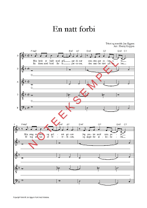 En natt forbi - SATB | Notebutikken