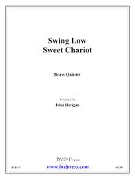 Swing Low, Sweet Chariot | Notebutikken