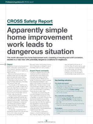 CROSS Safety Report: Apparently simple home improvement work leads to ...