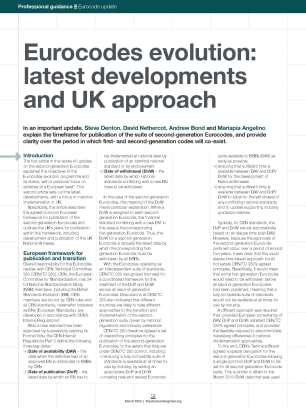 Eurocodes evolution: latest developments and UK approach - The ...