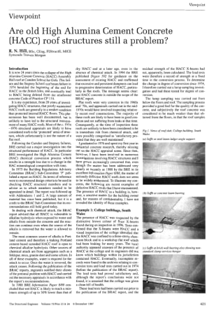 Are old high aluminia cement concrete (HACC) roof structures still a ...