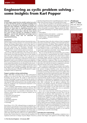 Engineering as cyclic problem solving - some insights from Karl Popper ...