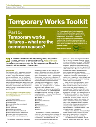 Temporary Works Toolkit. Part 5: Temporary works failures – what are ...