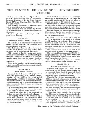 The Practical Design of Steel Compression Members - The Institution of ...