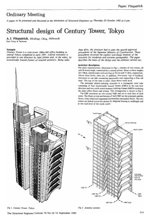 Structural Design of Century Tower, Tokyo - The Institution of ...