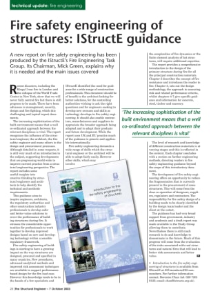 Fire safety engineering of structures: IStructE guidance - The ...