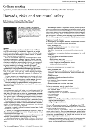 Hazards, Risks and Structural Safety - The Institution of Structural ...