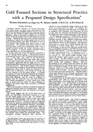 Cold Formed Sections in Structural Practice with a Proposed Design ...