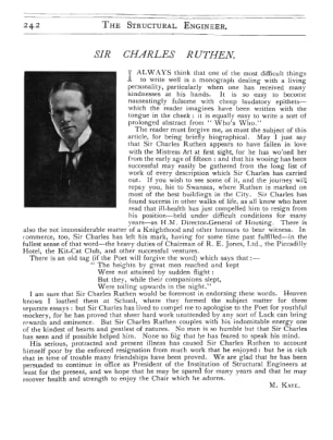 Sir Charles Ruthen - The Institution of Structural Engineers