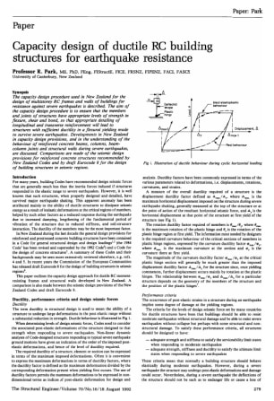 Capacity Design of Ductile RC Building Structures for Earthquake ...