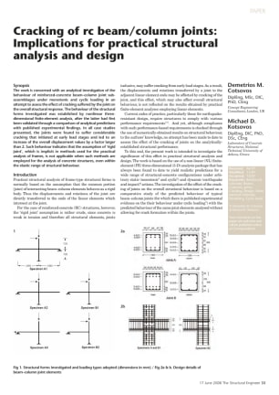 Cracking of rc beam/column joints: Implications for practical ...