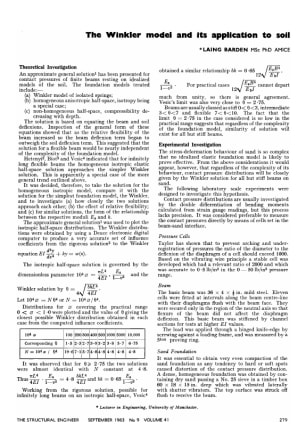 The Winkler model and its application to soil - The Institution of ...