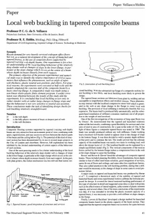 Local Web Buckling in Tapered Composite Beams - The Institution of ...