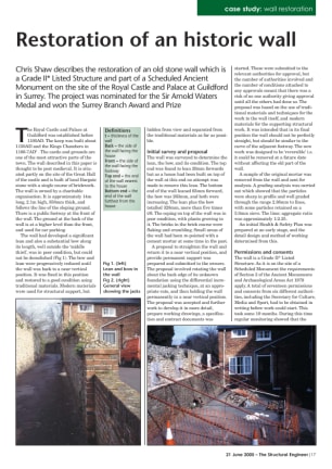 Case study: wall restoration - The Institution of Structural Engineers