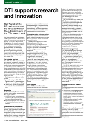 DTI supports research and innovation - The Institution of Structural ...