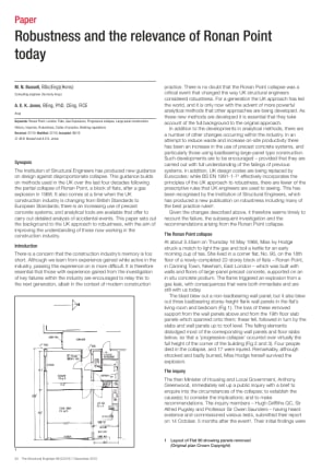 Robustness and the relevance of Ronan Point today - The Institution of ...
