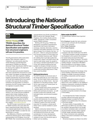 Introducing the National Structural Timber Specification - The ...