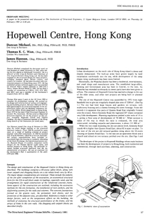 Hopewell Centre, Hong Kong - The Institution of Structural Engineers
