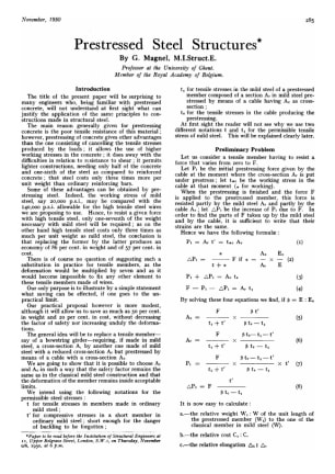 Prestressed Steel Structures - The Institution of Structural Engineers