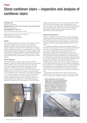 Stone cantilever stairs - inspection and analysis of cantilever stairs ...