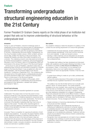 Transforming undergraduate structural engineering education in the 21st Century - The ...