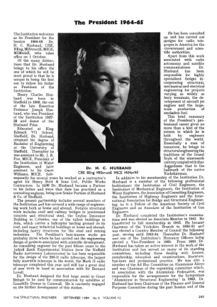 The President 1964-65 - The Institution of Structural Engineers