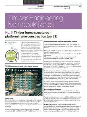 Timber Engineering Notebook No. 5: Timber frame structures – platform ...