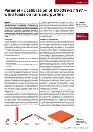 Parametric calibration of BS6399-2:1997 - wind loads on rails and ...