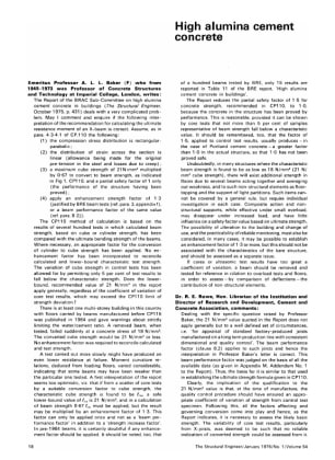 High Aluminia Cement Concrete - The Institution of Structural Engineers