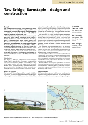 Taw Bridge, Barnstaple - design and construction - The Institution of ...