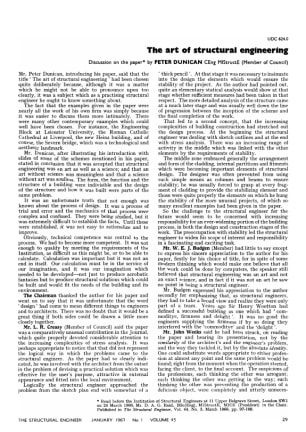 The Art of Structural Engineering. Discussion on the paper by Peter ...