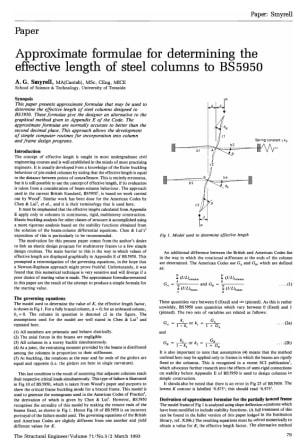 Approximate Formulae for Determining the Effective Length of Steel ...