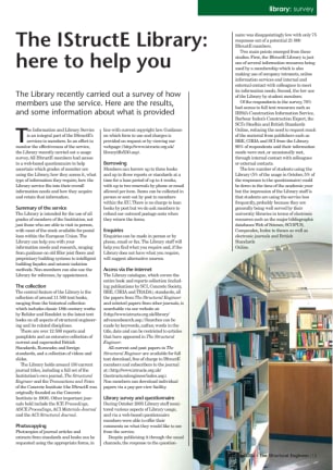 The IStructE Library: here to help you - The Institution of Structural ...