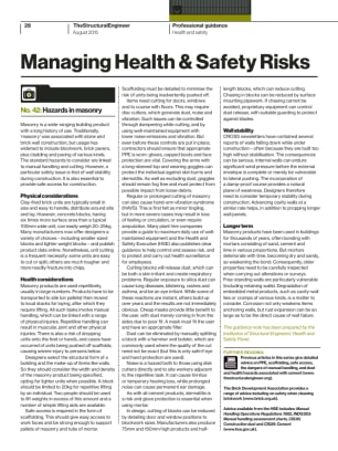 Managing Health & Safety Risks (No. 42): Hazards in masonry - The ...