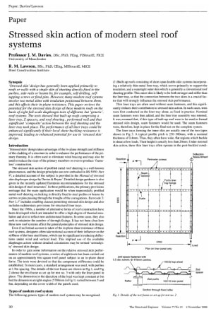 Stressed Skin Action of Modern Steel Roof Systems - The Institution of ...