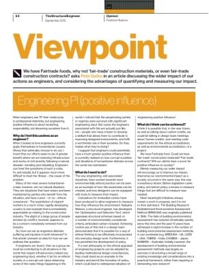 Viewpoint: Engineering PI (positive influence) - The Institution of ...