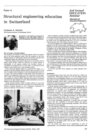 Structural Engineering Education in Switzerland - The Institution of ...