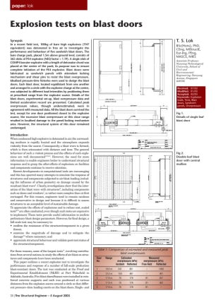 Explosion tests on blast doors - The Institution of Structural Engineers