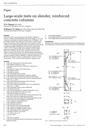 Large-Scale Tests on Slender, Reinforced Concrete Columns - The ...