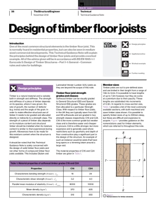 Technical Guidance Note (Level 1, No. 18): Design of timber floor ...