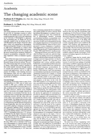 Academia. The Changing Academic Scene - The Institution of Structural ...