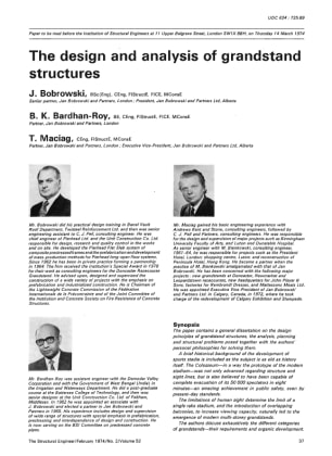 The Design and Analysis of Grandstand Structures - The Institution of ...