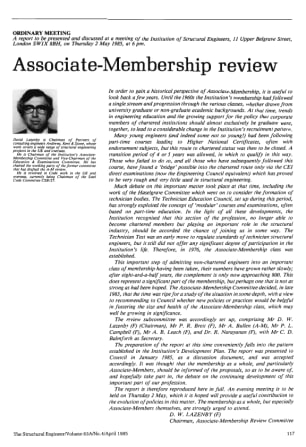 Associate-Membership Review - The Institution of Structural Engineers